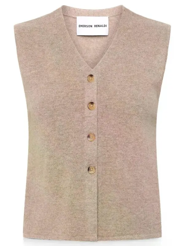 EMERSON RENALDI V-neck Button-up Vest
