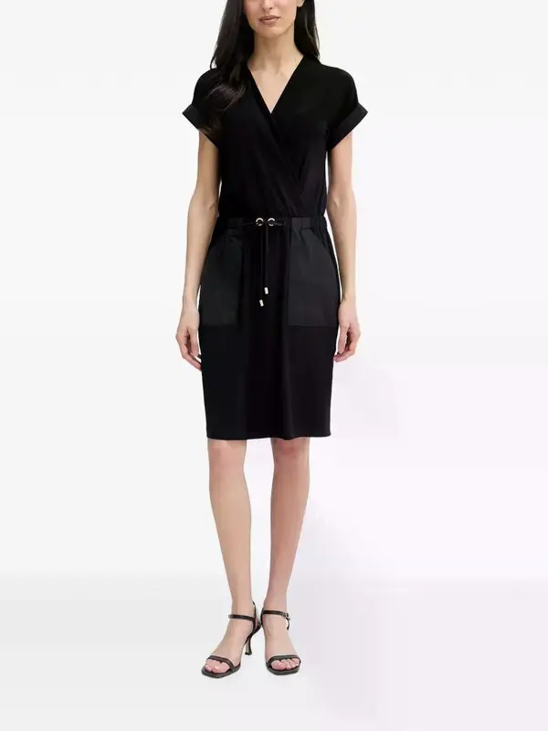 Joseph Ribkoff Drawstring-waist Wrap-style Mid-length Dress