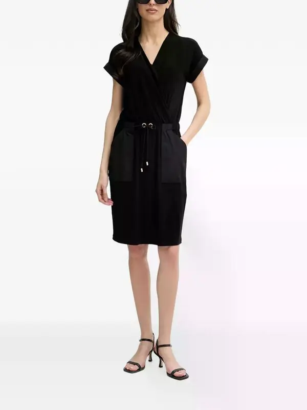 Joseph Ribkoff Drawstring-waist Wrap-style Mid-length Dress