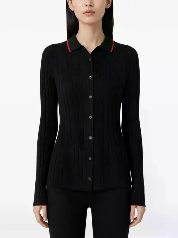 RETORI Ribbed-knit Button-down Cashmere Cardigan