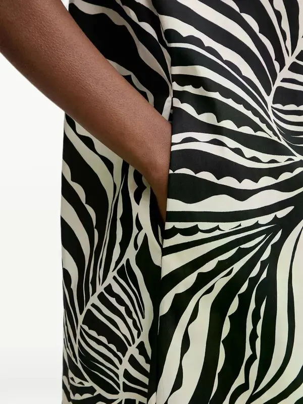 Joseph Ribkoff Abstract-print Cap-sleeved Midi Dress