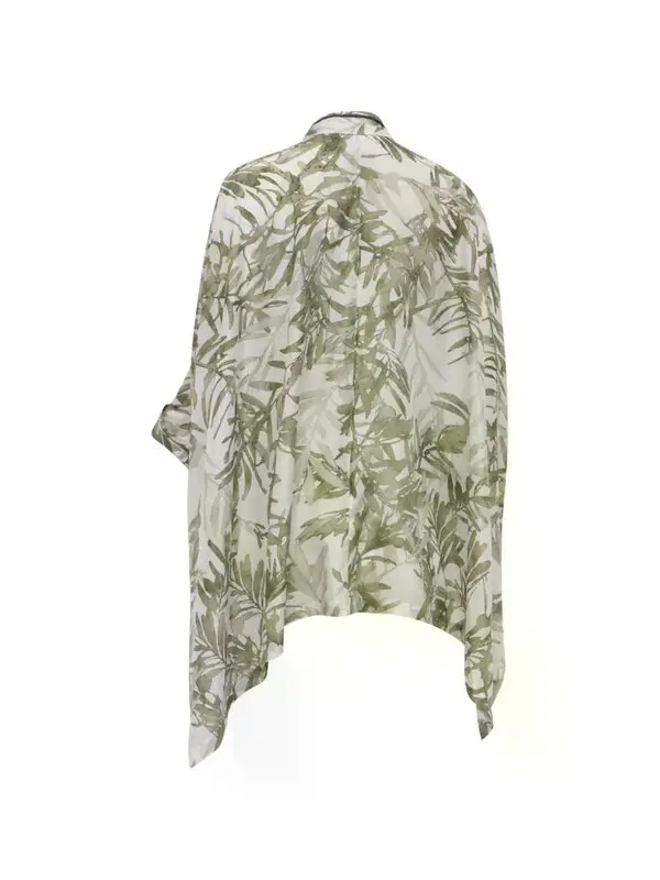 Brunello Cucinelli 2020s Herbarium Silk Shirt - White