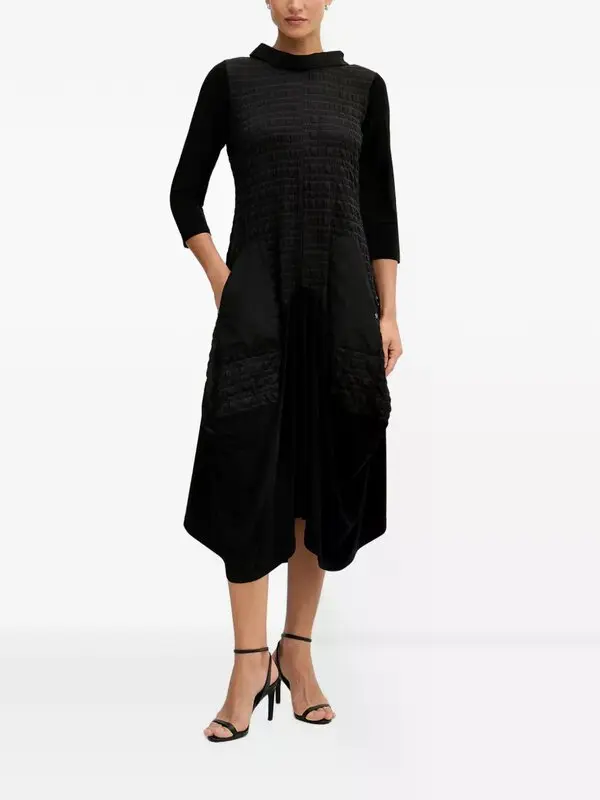 Joseph Ribkoff Quilted Panel Midi Dress