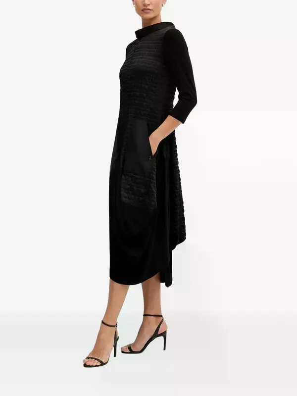 Joseph Ribkoff Quilted Panel Midi Dress