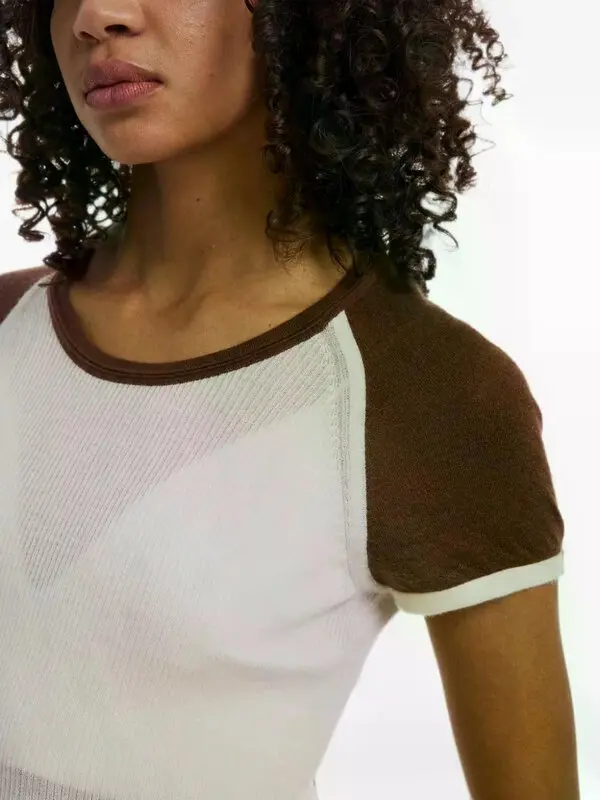 CUDDLEUP Raglan-sleeve Ribbed-knit T-shirt