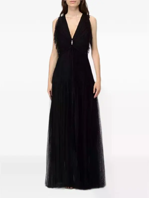 Elisabetta Franchi Ruffled Tulle Gown