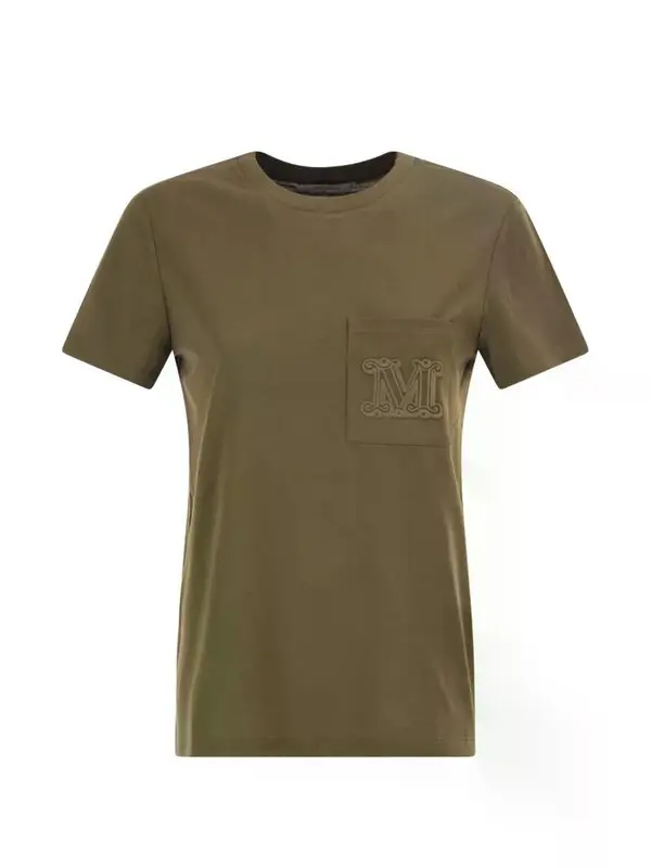 Max Mara Monogram-embroidered Pocket T-shirt