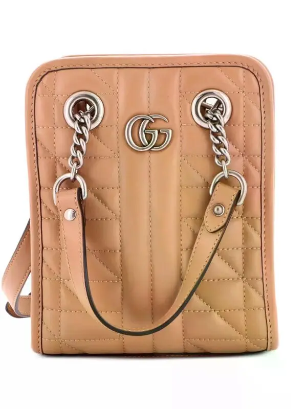Gucci Gg Marmont Matelassé Leather Mini Crossbody Bag - Neutrals