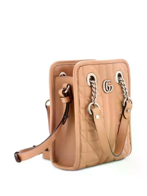Gucci Gg Marmont Matelassé Leather Mini Crossbody Bag - Neutrals