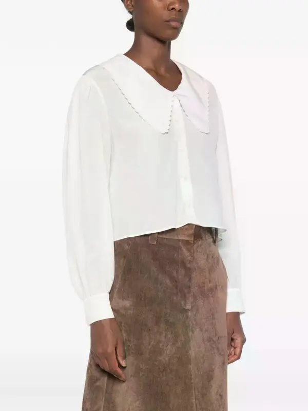 Chloé Scalloped Peter Pan Collar Blouse