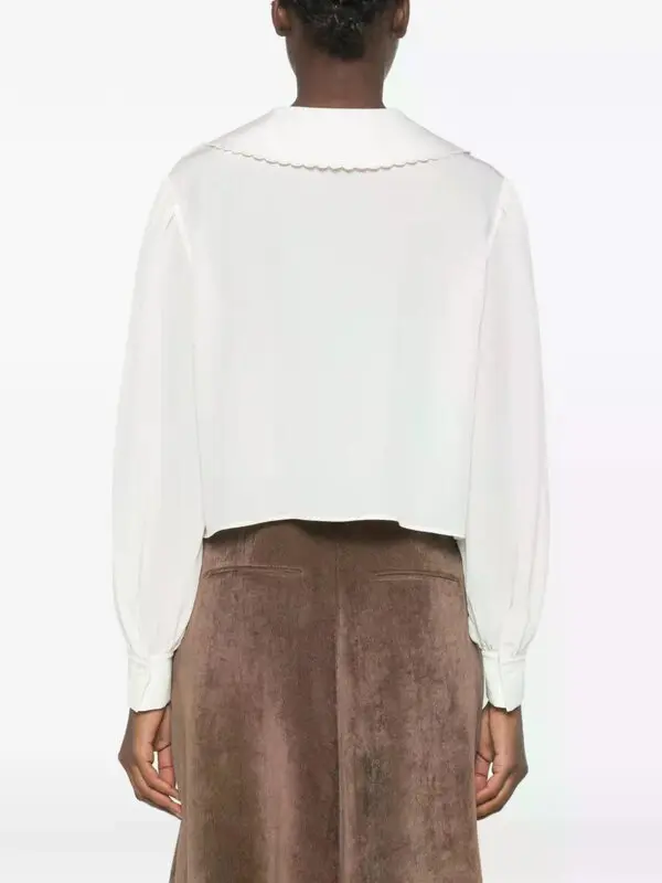 Chloé Scalloped Peter Pan Collar Blouse