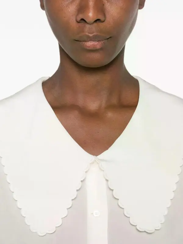 Chloé Scalloped Peter Pan Collar Blouse