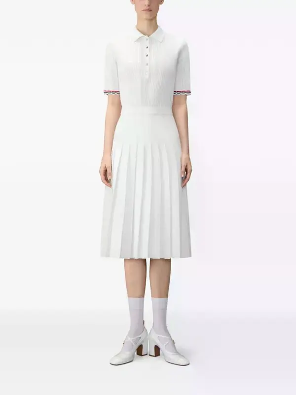 Thom Browne Rib-stitch Midi Polo Dress