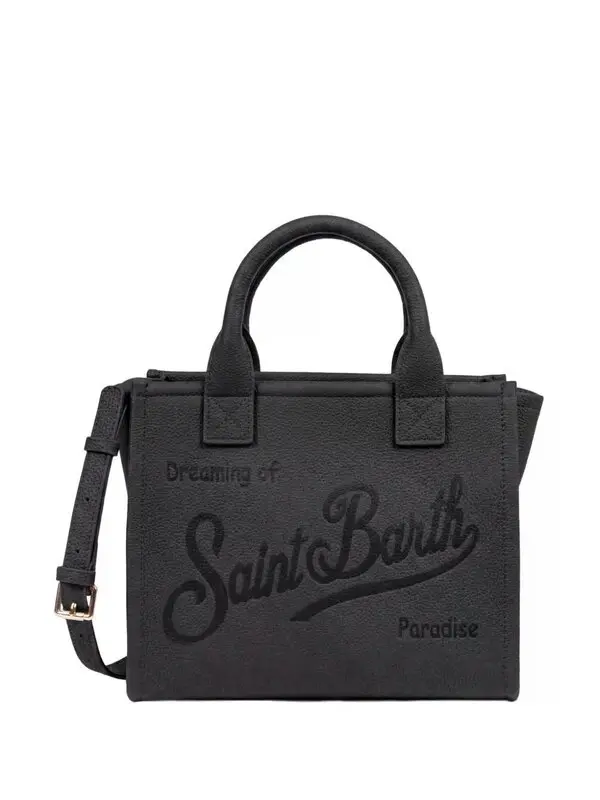 MC2 SAINT BARTH Medium Vanity Leather Tote Bag - Black
