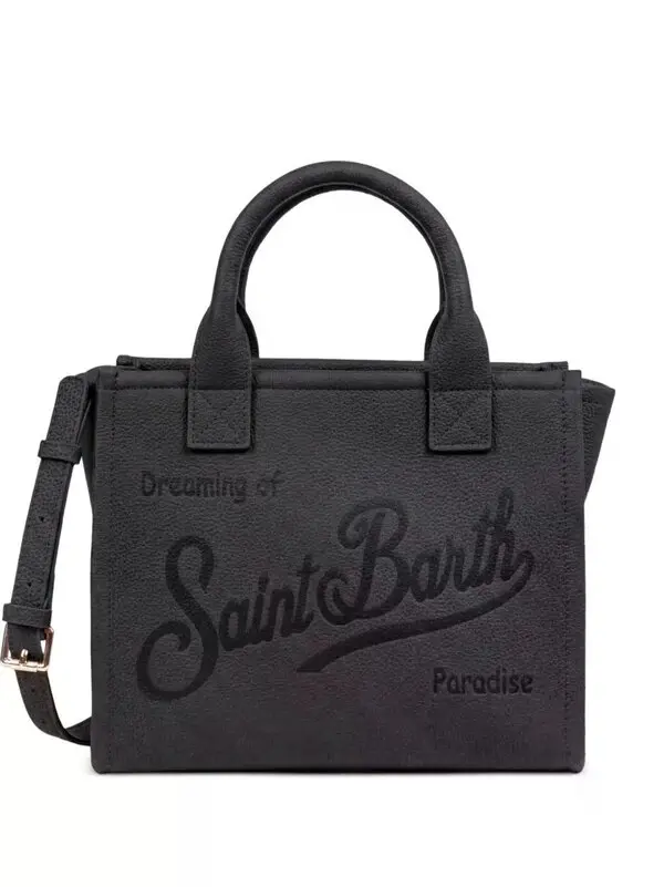 MC2 SAINT BARTH Medium Vanity Leather Tote Bag - Black
