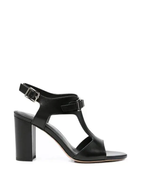 ADRIANNA FERETTI Buckle-detail T-bar Sandals - Black