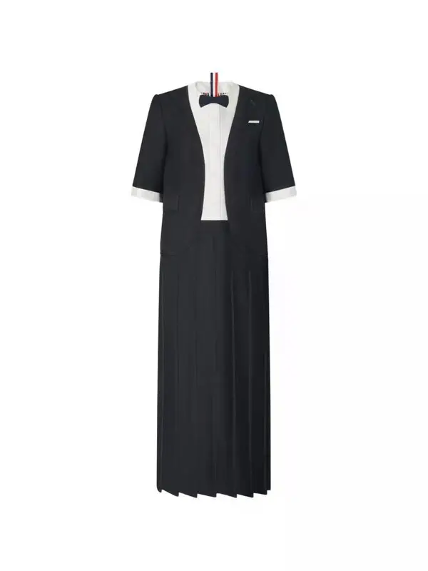 Thom Browne Trompe L'oeil Twill Midi Dress