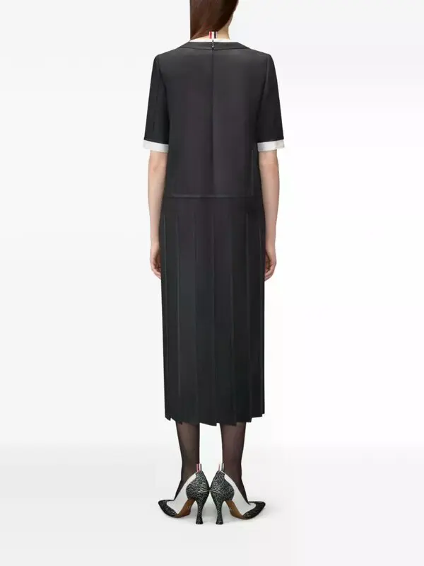 Thom Browne Trompe L'oeil Twill Midi Dress