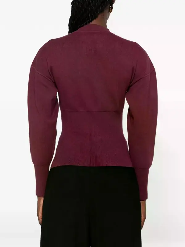 ANINE BING Panelled Mock-neck Sweater