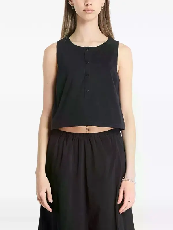 Columbia Button-up Cropped Tank Top