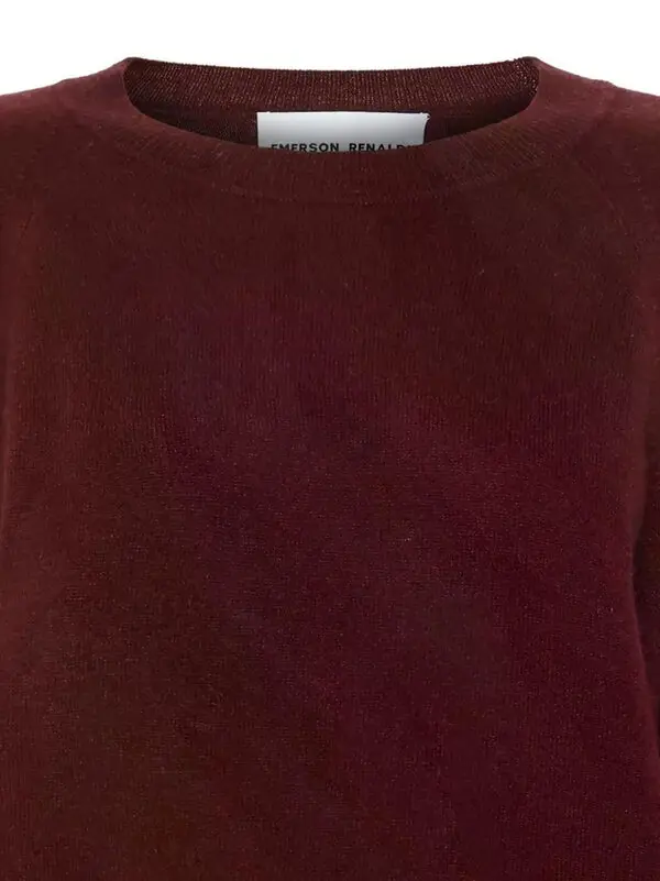 EMERSON RENALDI Fine Knit Crew Neck Sweater - Red
