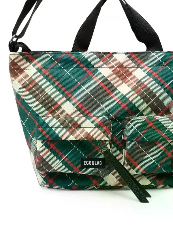 EASTPAK Small Egon Check Tote Bag