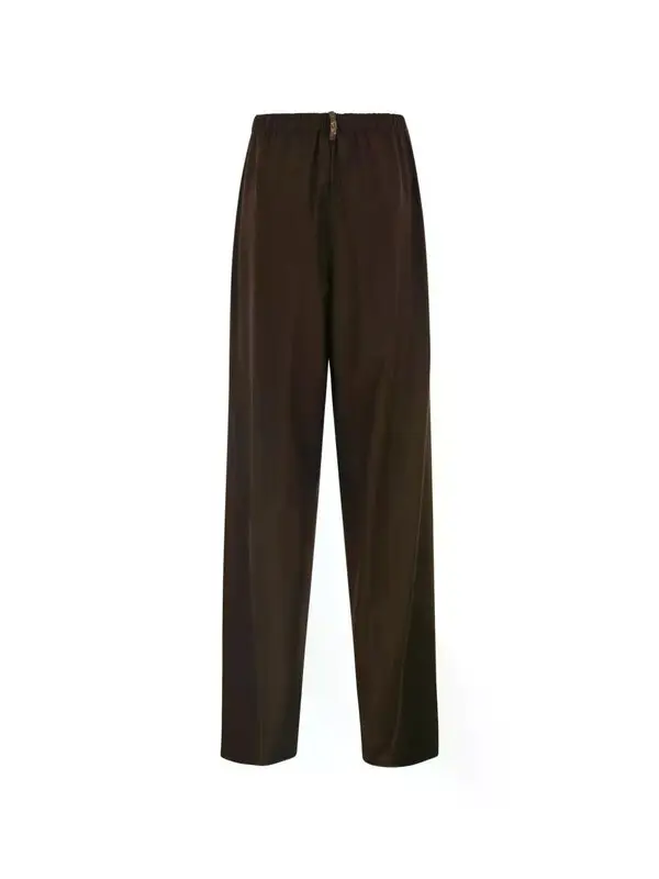 Fabiana Filippi Wide-leg Elasticated-waistband Trousers - Brown