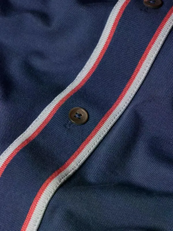Paul Smith Stripe-trim Button-through Polo Shirt