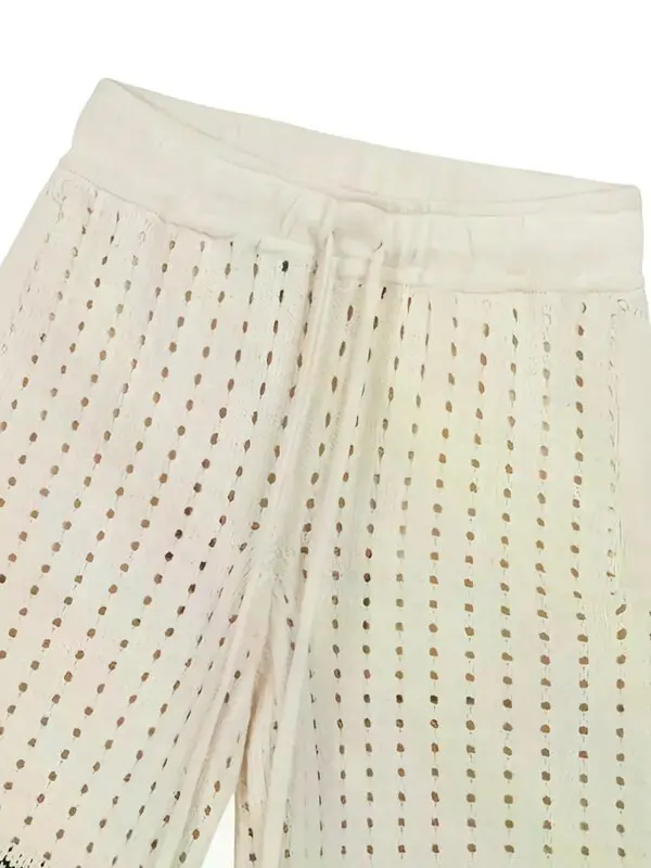 ROUGH. Rough Pointelle Knit Drawstring Shorts