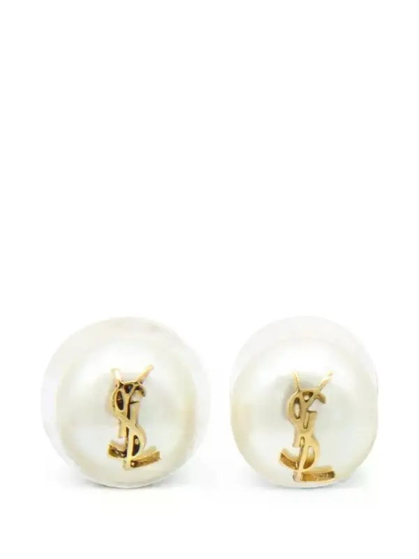 Saint Laurent Cassandre Faux-pearl Earrings