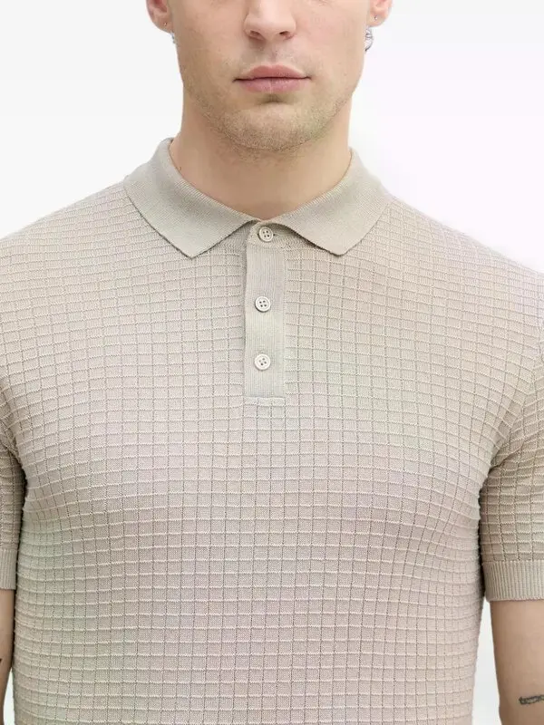 JOOP! Vanceo Waffle-knit Short-sleeve Polo Shirt