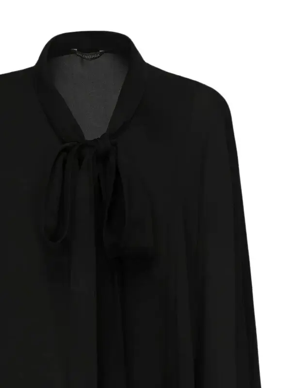 Balenciaga Asymmetric Tie-neck Blouse