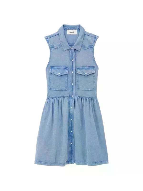 Ba&sh Ilona Sleeveless Gathered-waist Dress - Blue