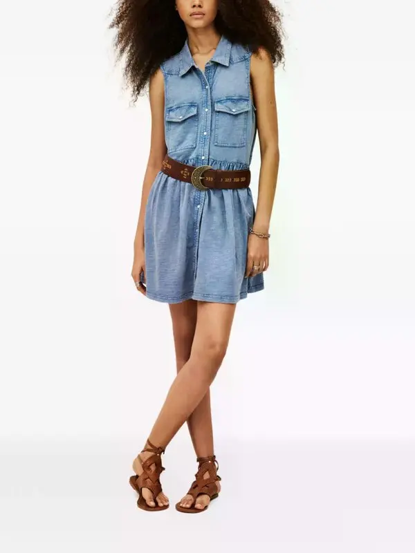 Ba&sh Ilona Sleeveless Gathered-waist Dress