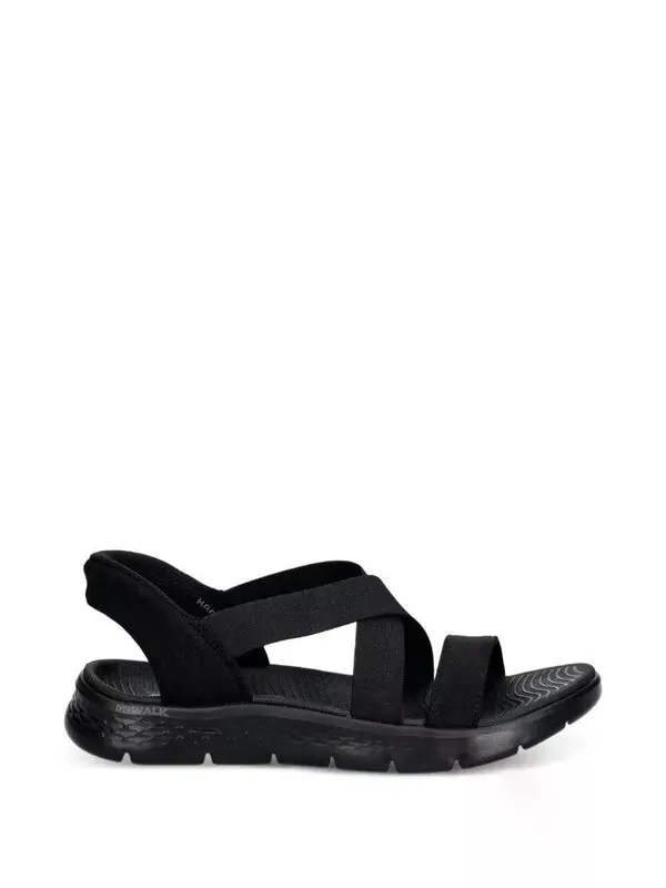 Sketchers Gowalk Flex Glimmer Up Strappy Sandals - Black
