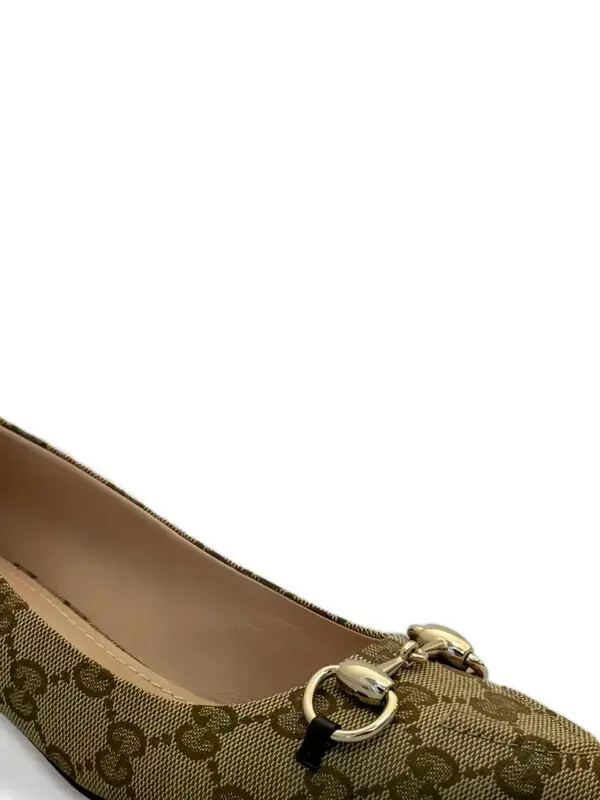 Gucci Erin Horsebit Monogram-patterned Pumps