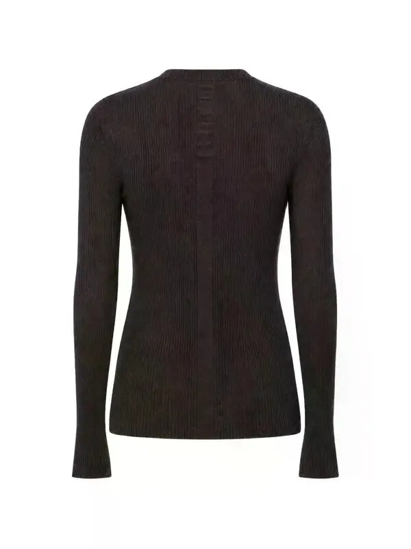 Rick Owens Ribbed Long-sleeve Sweater
