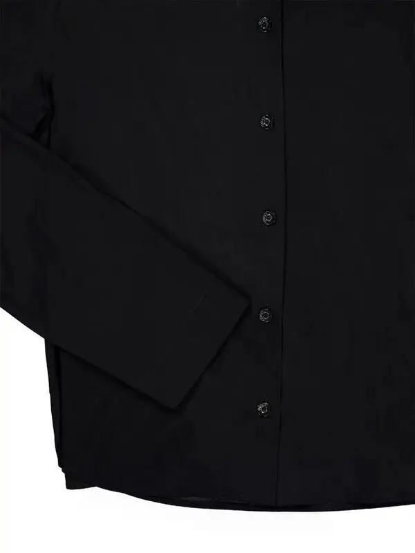 Gucci Silk-chiffon Point Collar Shirt - Black