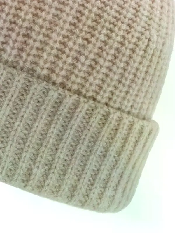 EMERSON RENALDI Waffle Knit Turn-up Brim Beanie Hat
