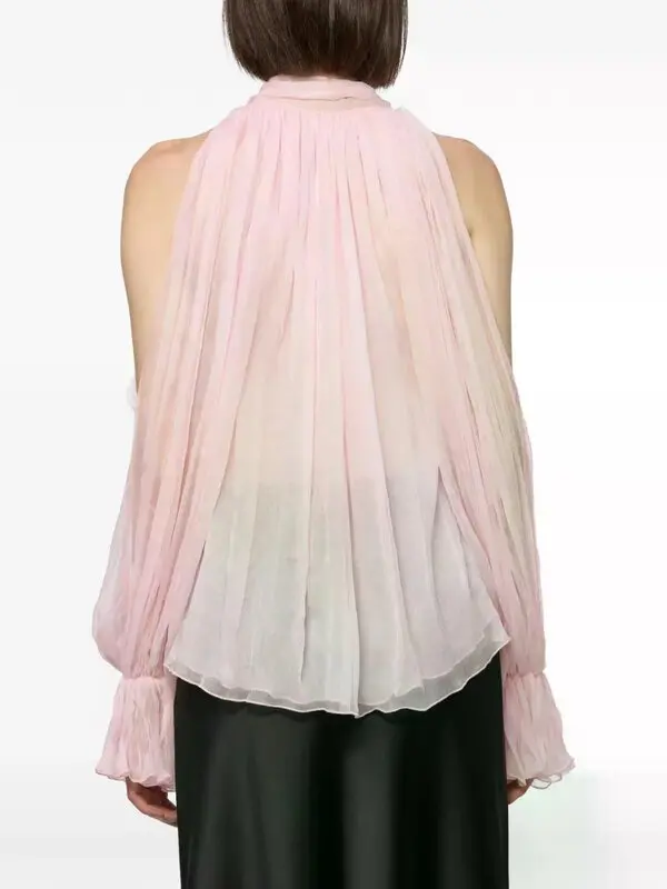ATU BODY COUTURE Cold-shoulder Pussy-bow Blouse