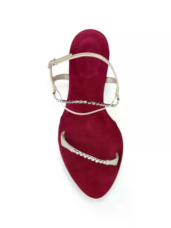 Chloé Zia Crystal-embellished Leather Sandals