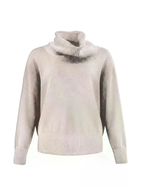 D.exterior Long Sleeve Cowl Neck Sweater - Neutrals