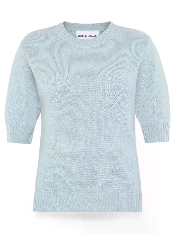 EMERSON RENALDI Ribbed-trim Short-sleeve Sweater