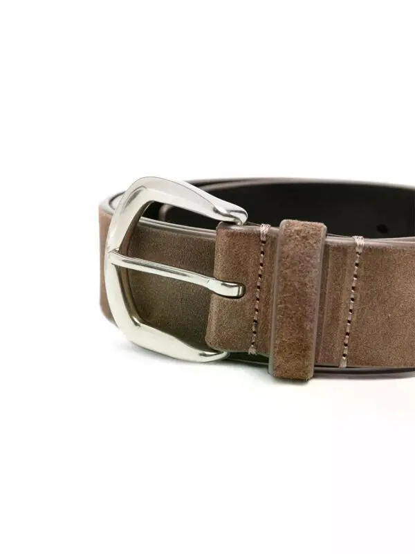 Officine Creative Suede Buckle-fastening Belt - Brown