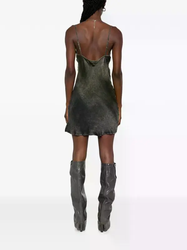 DIESEL® Cassidy Acid-wash Logo Patch Mini Dress