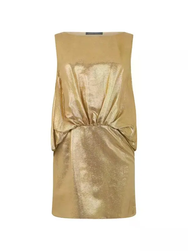 Alberta Ferretti Draped Sleeveless Mini Dress