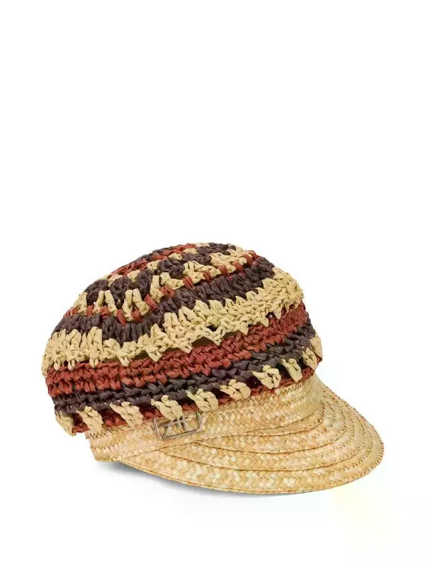 Alberta Ferretti Braided Design Hat - Neutrals