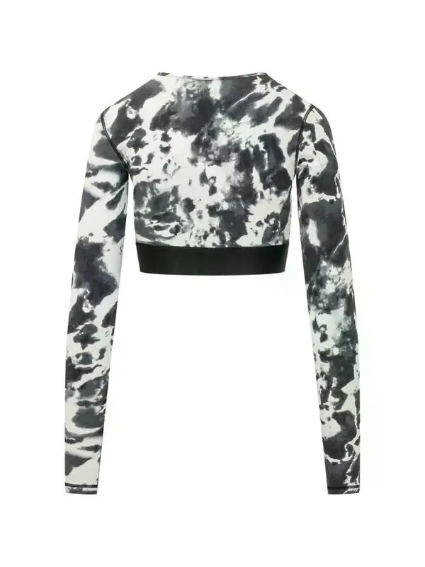 DIESEL® Tie-dye Long-sleeve Crop Top