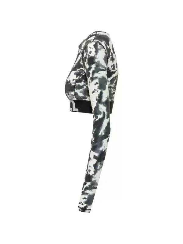 DIESEL® Tie-dye Long-sleeve Crop Top
