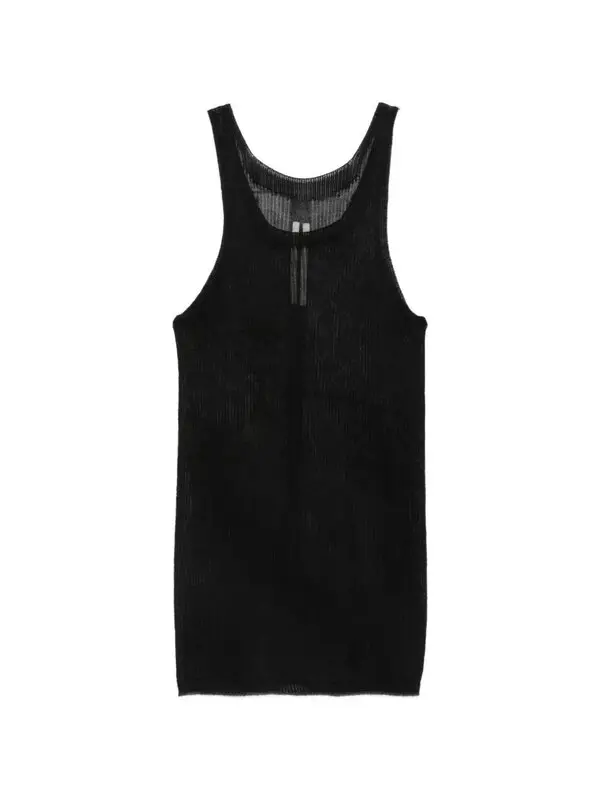Rick Owens Pony Ribbed-knit Tank Top - Black